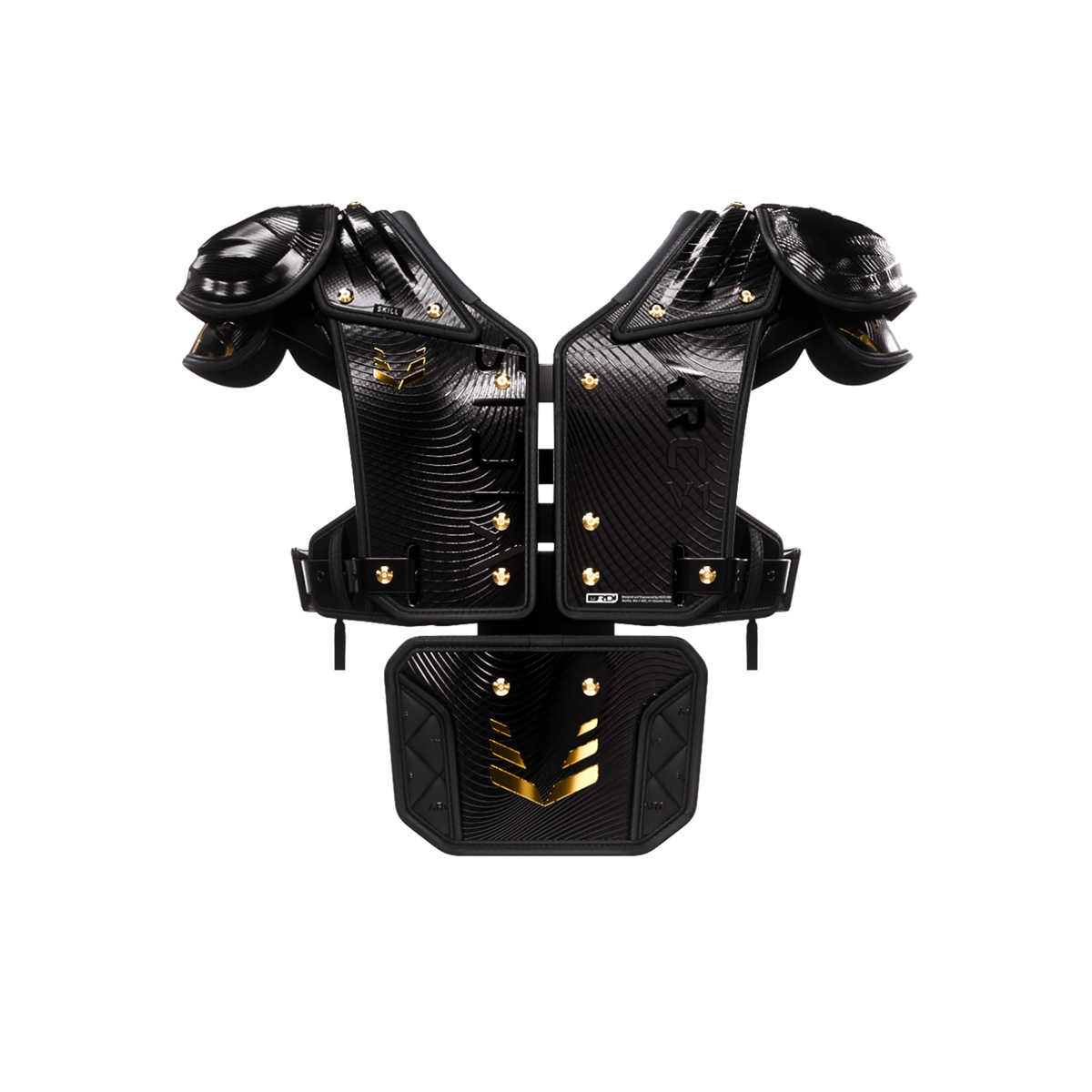 ARC_V1 ELITE SHOULDER PADS WITH ATTACHED BACK PLATE - ALL-PURPOSE
