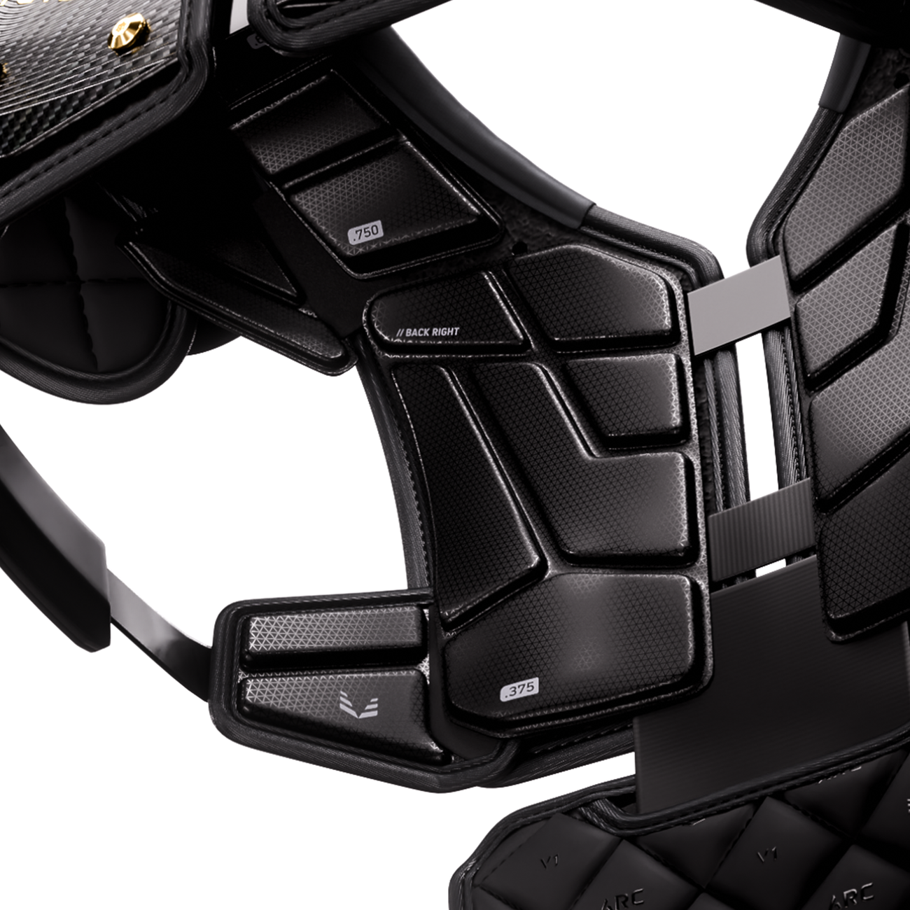 ARC_V1 ELITE SHOULDER PADS WITH ATTACHED BACK PLATE - SKILL